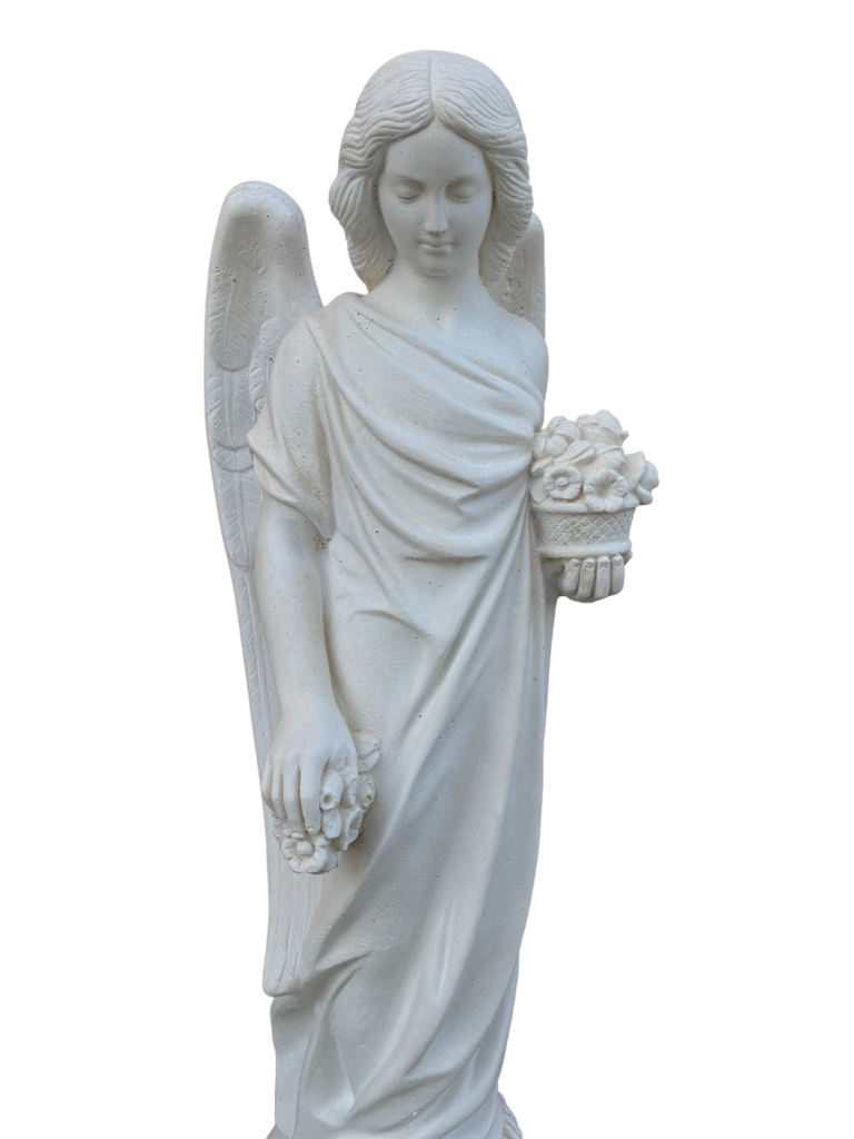 Angelo con Fiori - Bianco | Notaro Manufatti